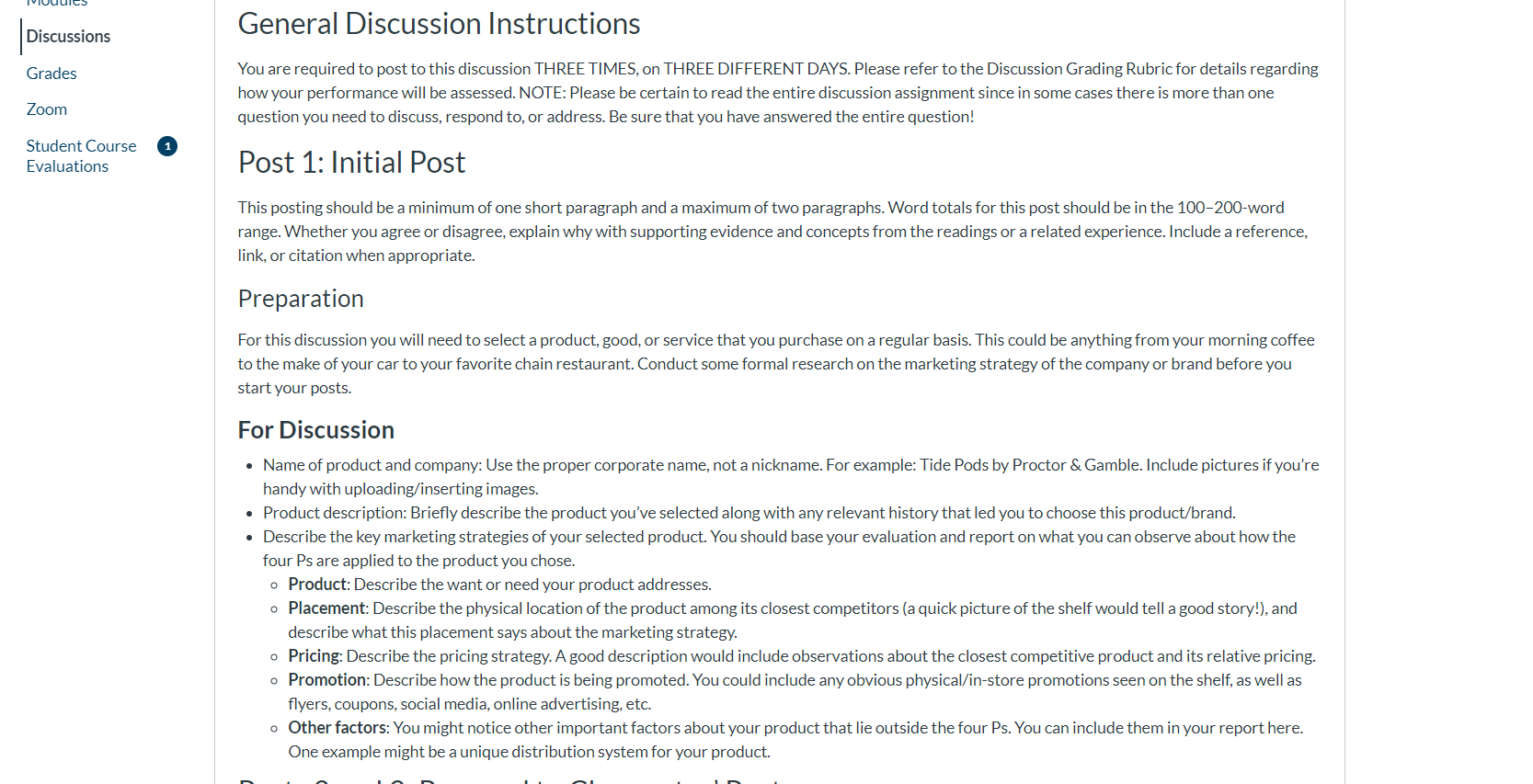 Solved TVuuules General Discussion Instructions Discussions | Chegg.com