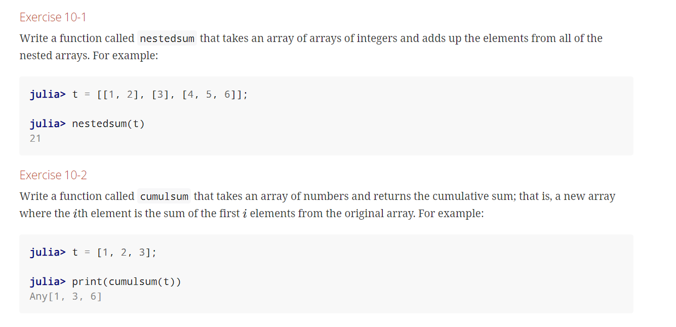 Solved Exercise 10-1 Write a function called nestedsum that | Chegg.com