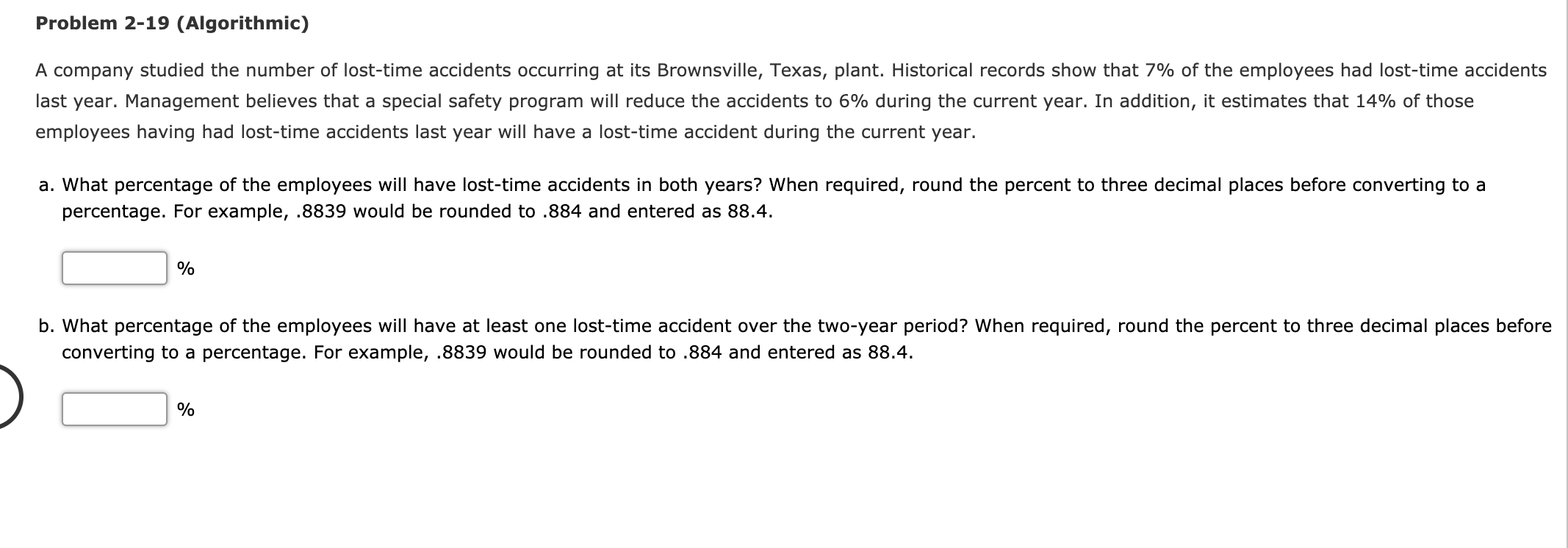 Solved Problem 2-19 (Algorithmic) A company studied the | Chegg.com