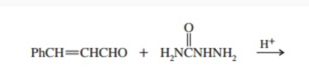 Solved Ph−CO−Ph+PhNHNH2 H+PhCH=CHCHO+H2NCNHNH2 H+O+HONH2 H+ | Chegg.com