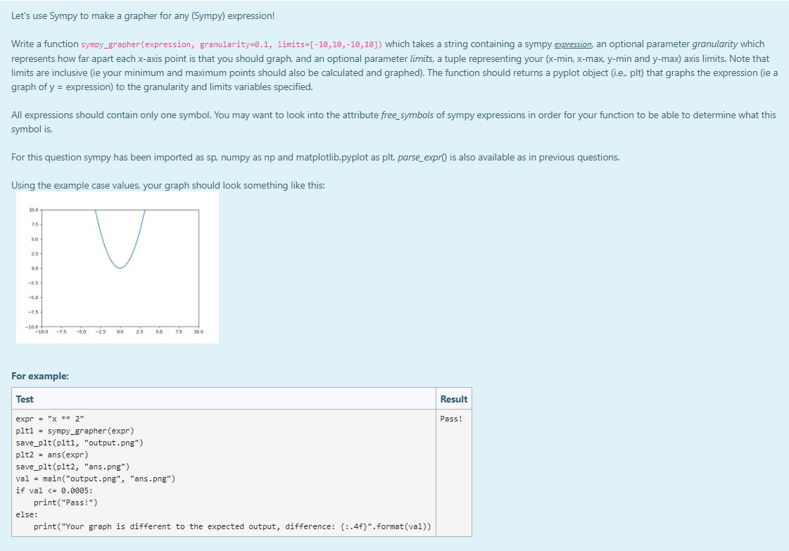 Solved Write a function make_graph(x_vals, y_vals) which | Chegg.com