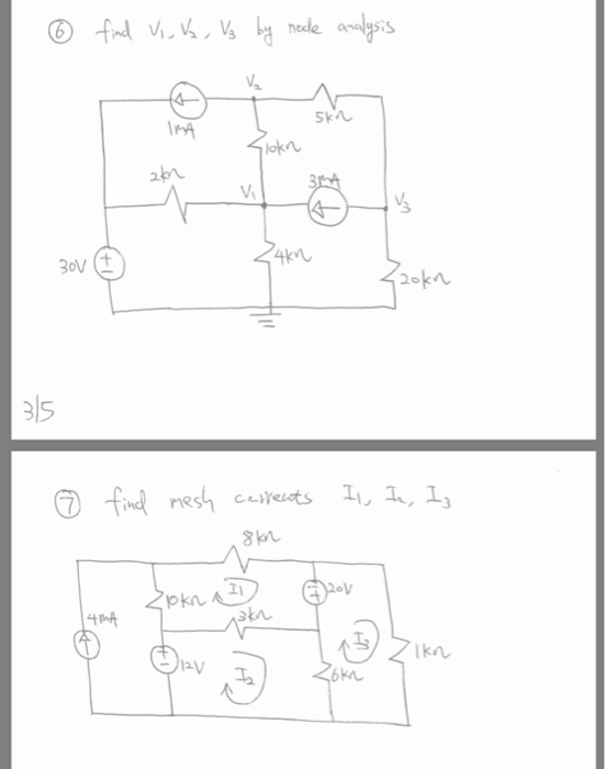 Solved 6. Find V1, V2, and V3 using node analysis | Chegg.com