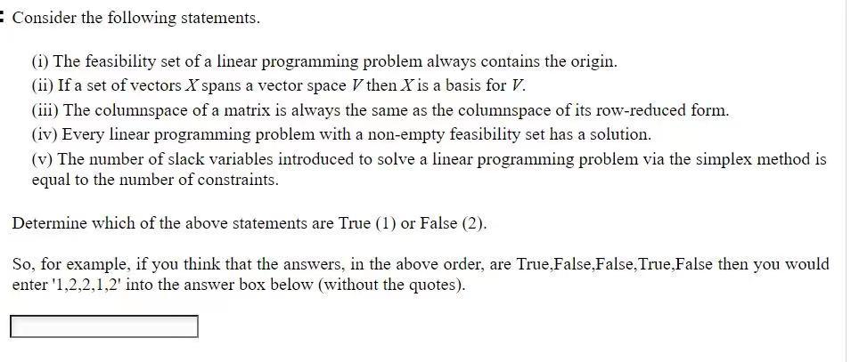 Solved - Consider the following statements. (i) The | Chegg.com
