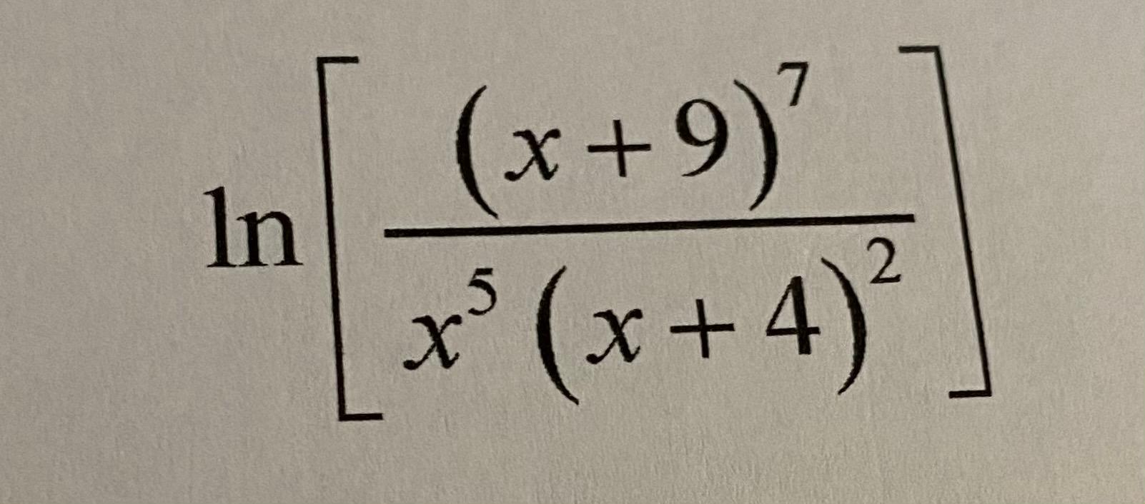 Solved 7 In (x+9) x (x+4)² | Chegg.com