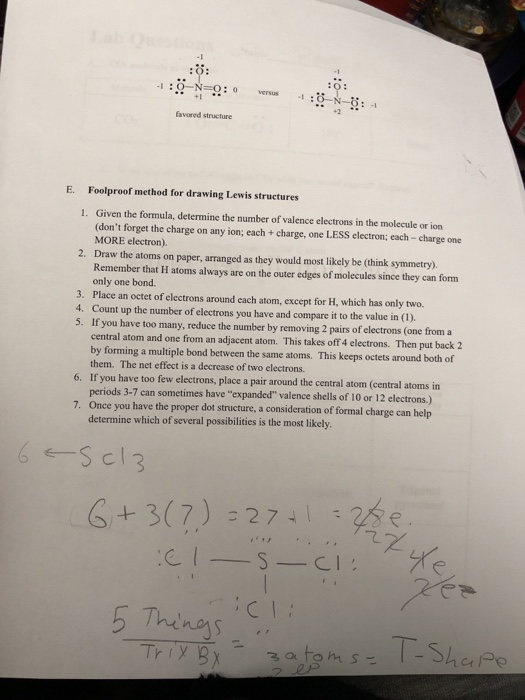 Solved Discovering Lewis Structures Molecular Structure: A | Chegg.com