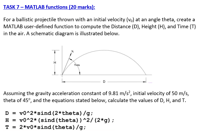 Solved For a ballistic projectile thrown with an initial | Chegg.com