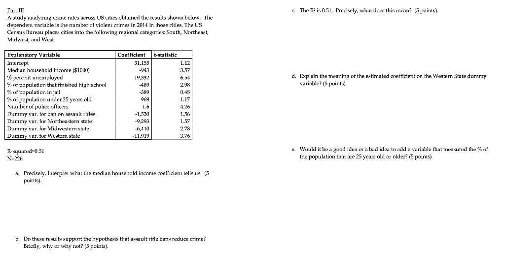Solved Part III c. The R2 is 0.51. Precisely, what does this | Chegg.com