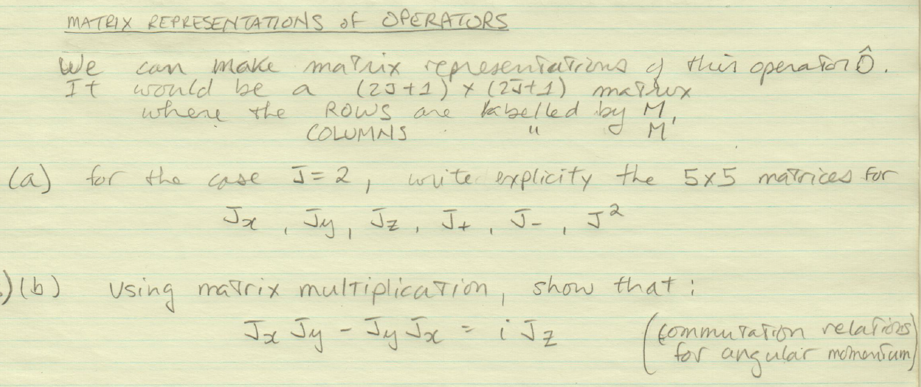Solved Rows are COLUMNS M' MATRIX REPRESENTATIONS of | Chegg.com