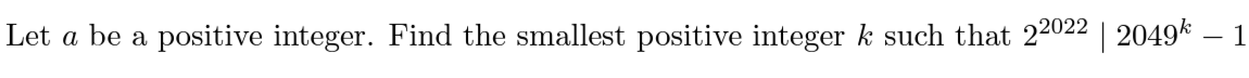 Solved Let a be a positive integer. Find the smallest | Chegg.com