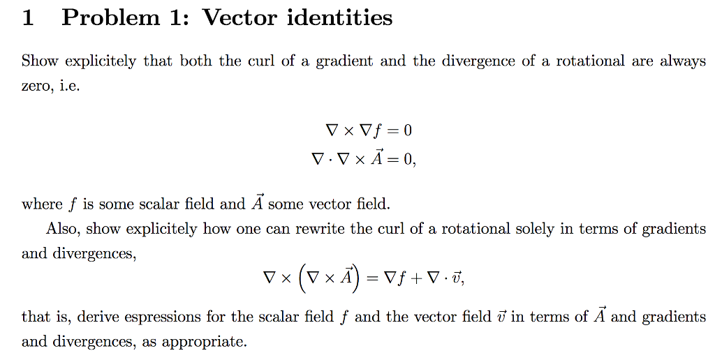 Solved 1 Problem 1: Vector identities Show explicitely that | Chegg.com