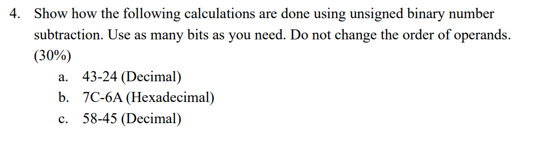 Solved 4. Show how the following calculations are done using | Chegg.com