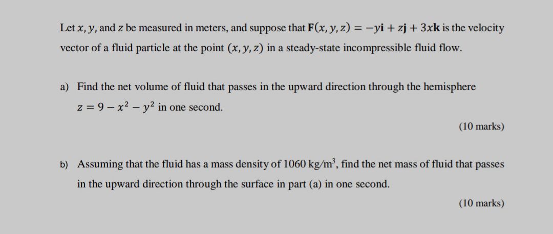 Solved math questionLet x,y, ﻿and z ﻿be measured in meters, | Chegg.com