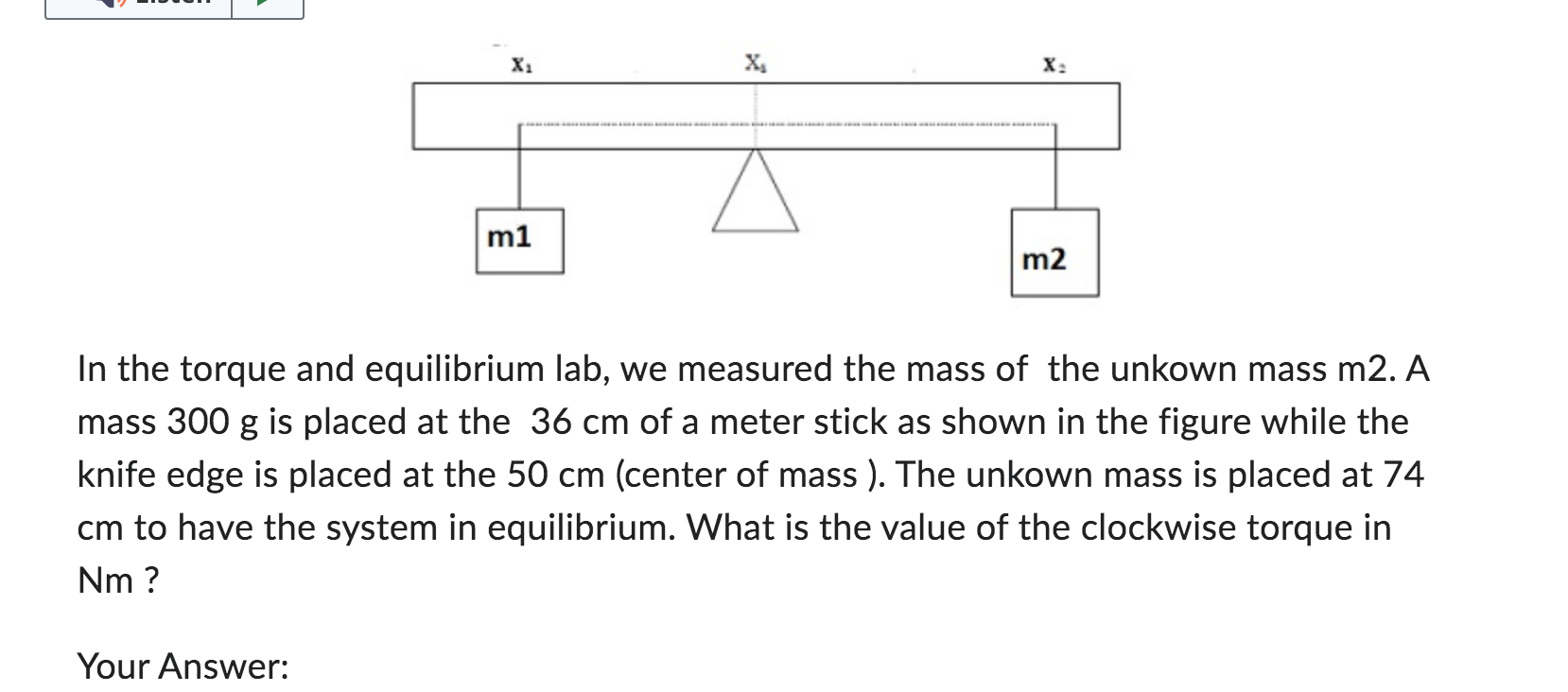 Solved In the torque and equilibrium lab, we measured the | Chegg.com