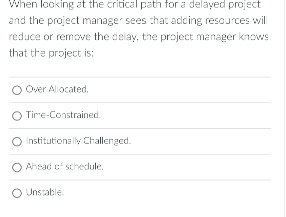 Solved When looking at the critical path for a delayed | Chegg.com