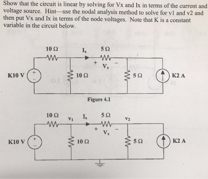 Solved Show that the circuit is linear by solving for Vx and | Chegg.com