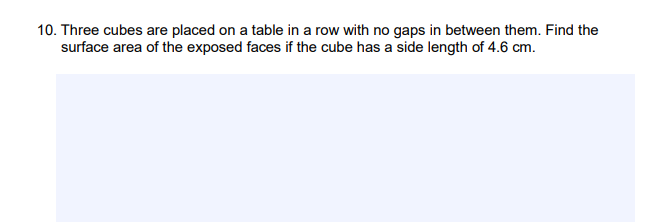 Solved 0 . Three cubes are placed on a table in a row with | Chegg.com
