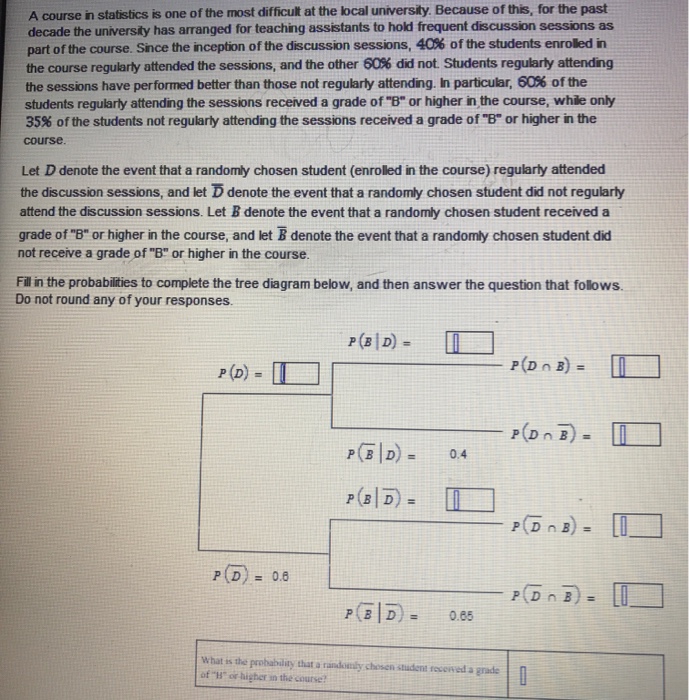 Solved A course in statistics is one of the most difficult | Chegg.com