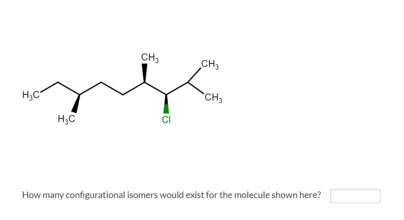Solved How many configurational isomers would exist for the | Chegg.com