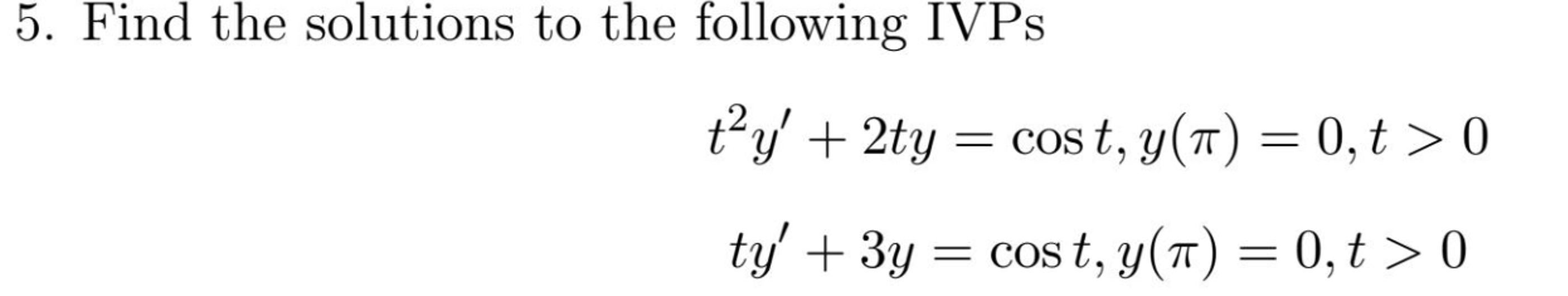 Solved Find the solutions to the following | Chegg.com