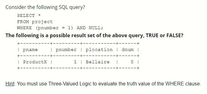 Solved Consider the following SQL query? SELECT * FROM | Chegg.com