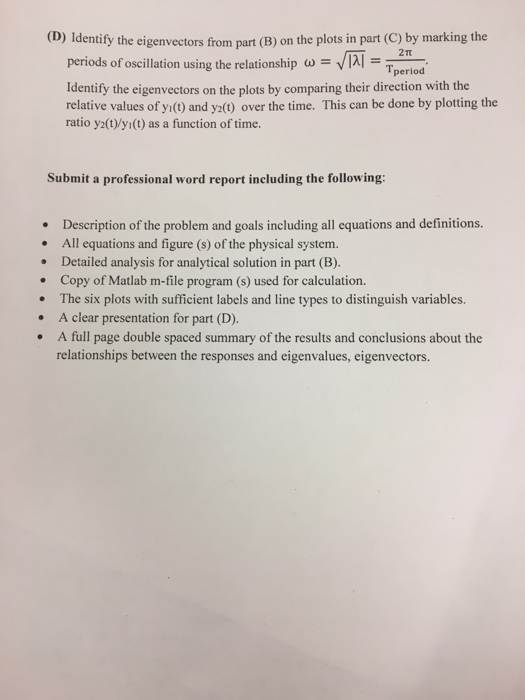 Solved write a matlab code that anylises the situation below | Chegg.com