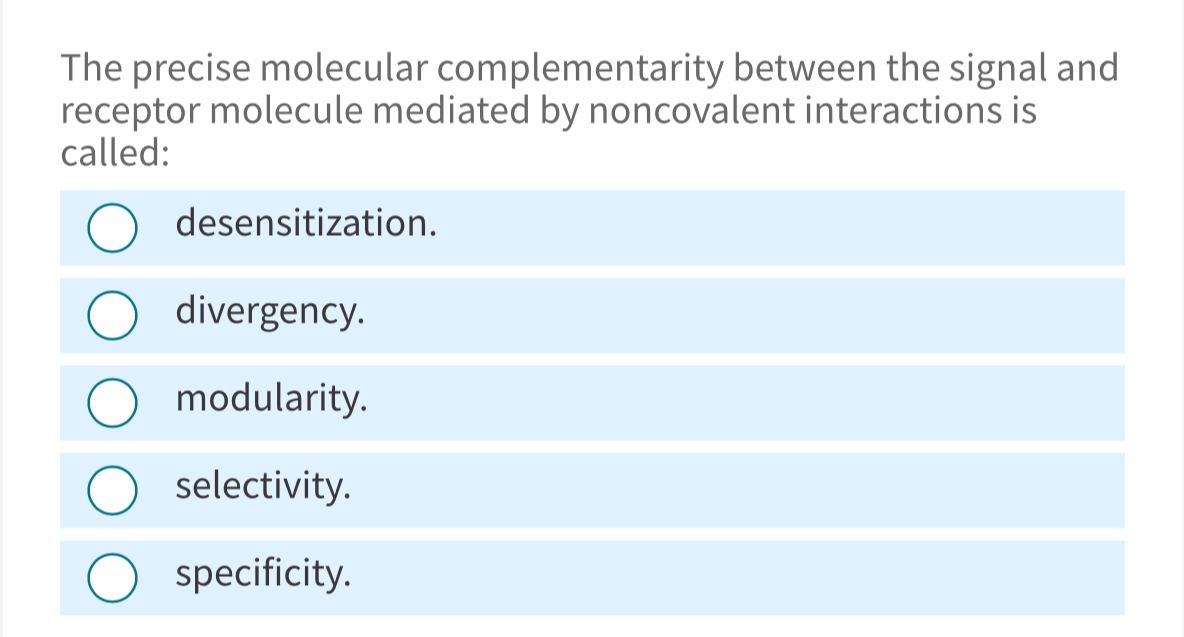 The precise molecular complementarity between the | Chegg.com