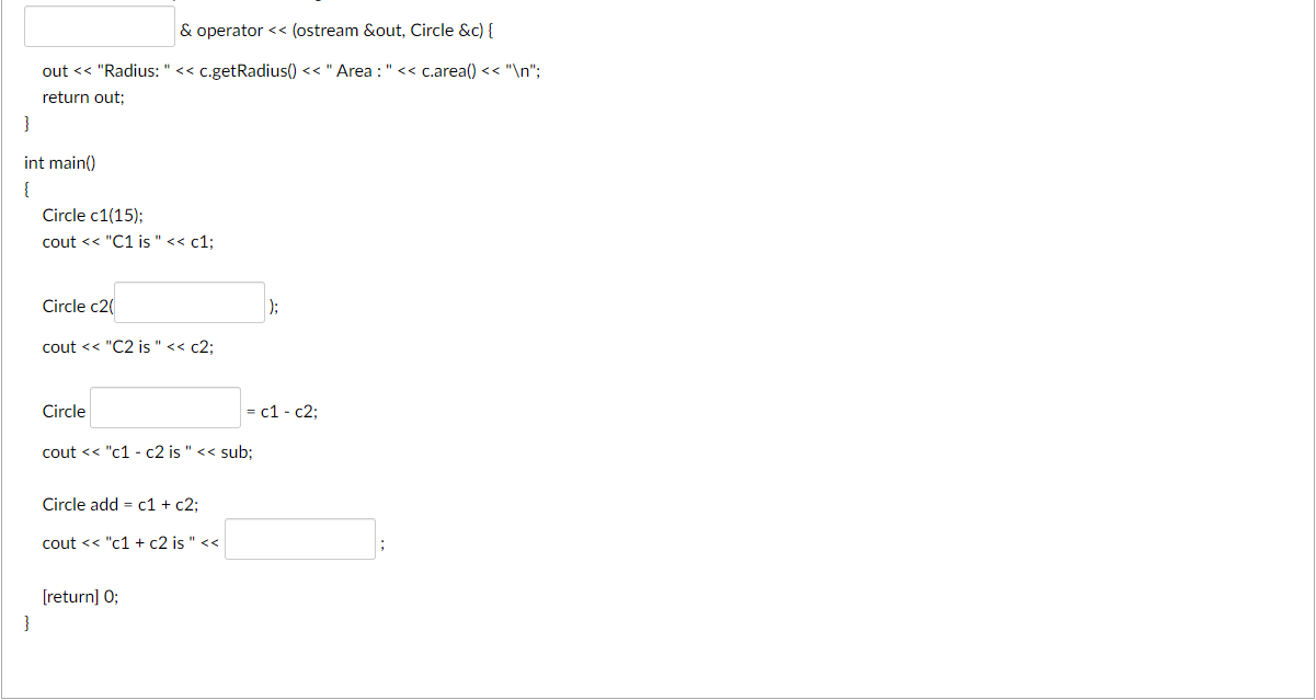 Solved Problem Statement Create A Class Named Circle With A