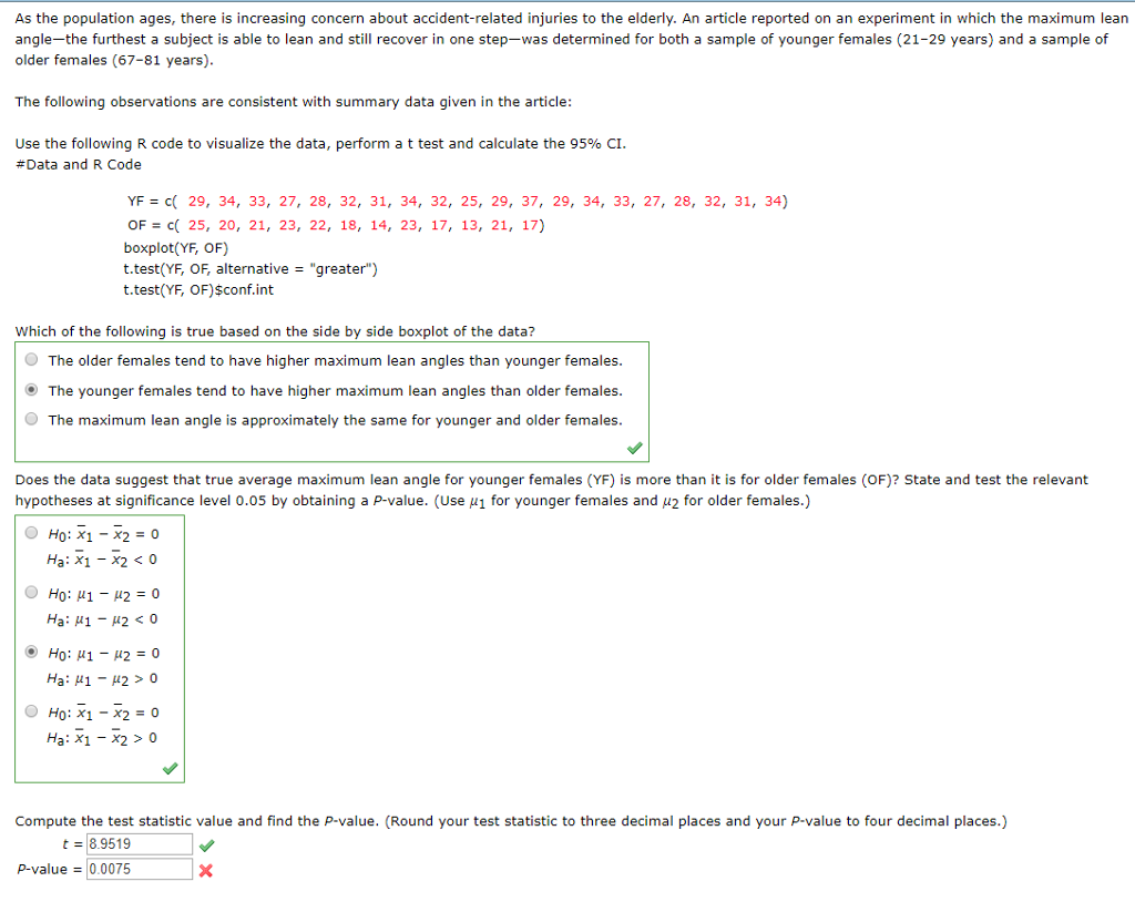 Solved As the population ages, there is increasing concern | Chegg.com