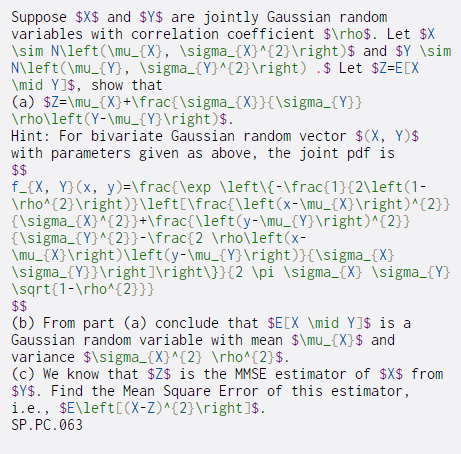 Suppose $X$ and $y$ are jointly Gaussian random | Chegg.com