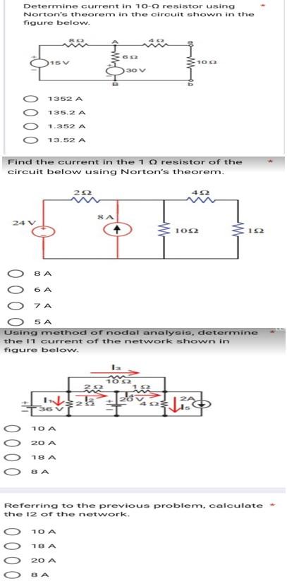 Solved Determine current in 10−Ω resistor using Norton's | Chegg.com
