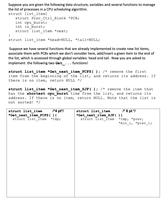 Solved Suppose you are given the following data structure, | Chegg.com