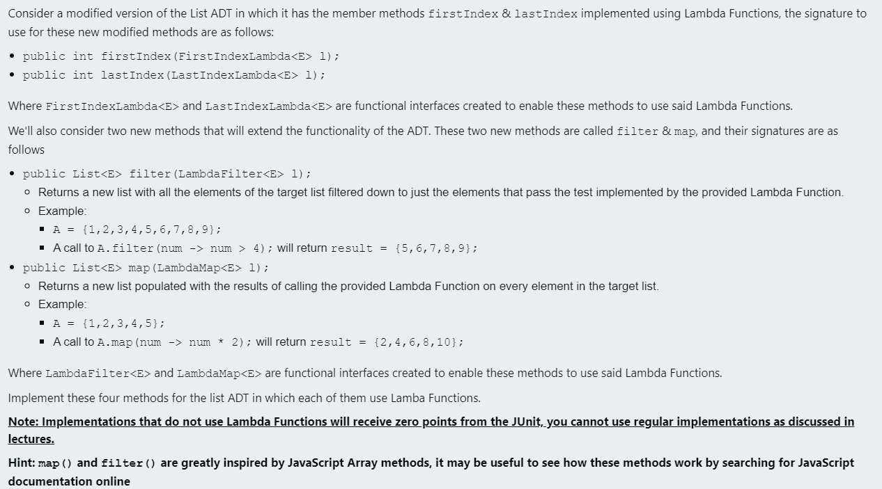 Solved Consider a modified version of the List ADT in which | Chegg.com