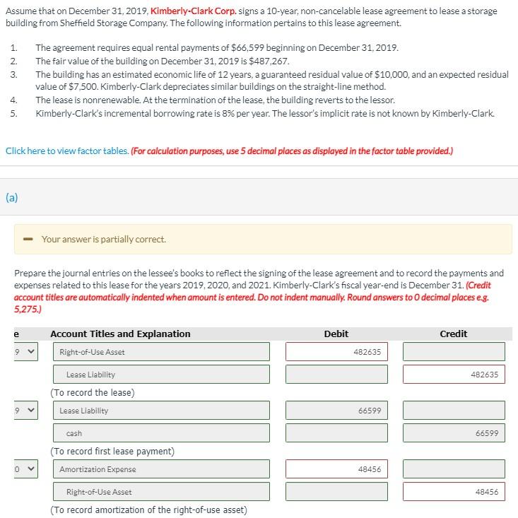 Solved Assume that on December 31, 2019, Kimberly-Clark | Chegg.com