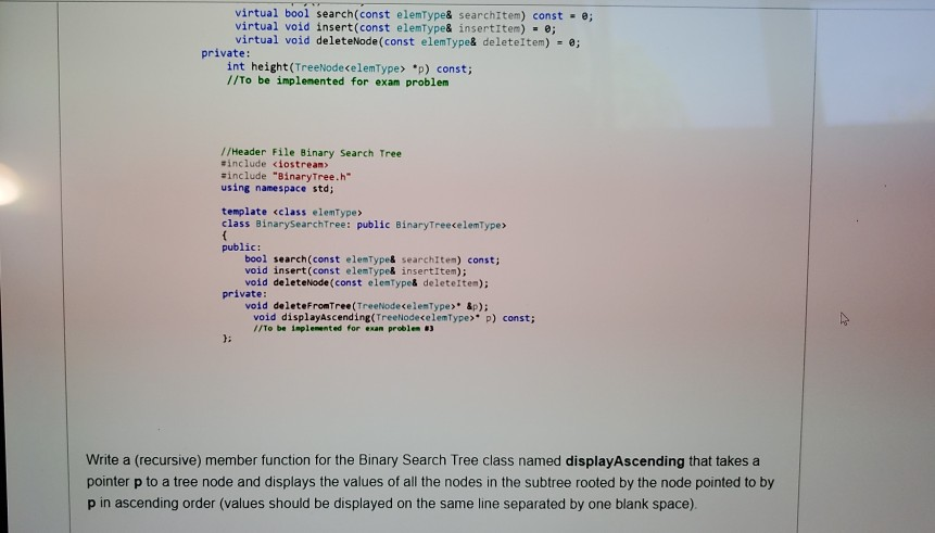 Solved [Free-Format] Consider the class specifications for | Chegg.com