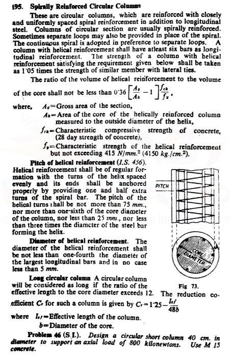 95. Spirally Reinforced Circular Columns These are | Chegg.com