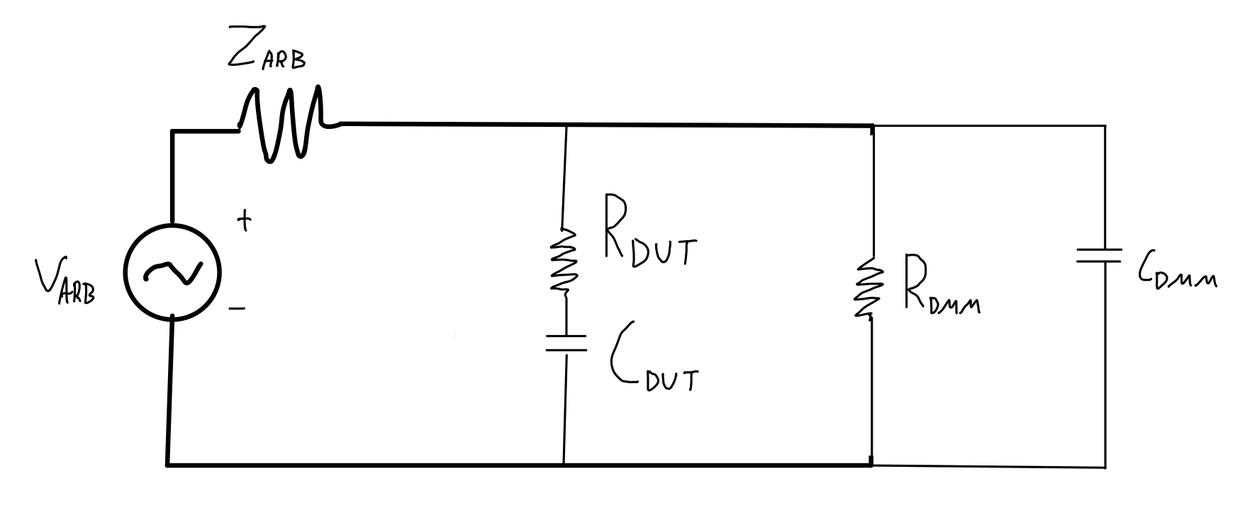 Solved Given the circuit below, use the symbols VDUT, CDUT, | Chegg.com