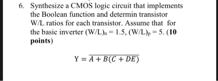 Solved 6. Synthesize a CMOS logic circuit that implements | Chegg.com