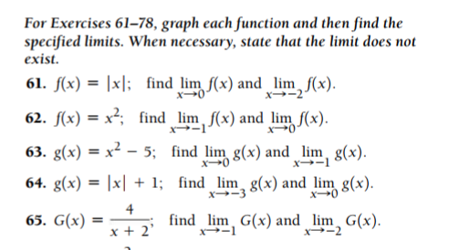 Solved x=0 For Exercises 61–78, graph each function and then | Chegg.com