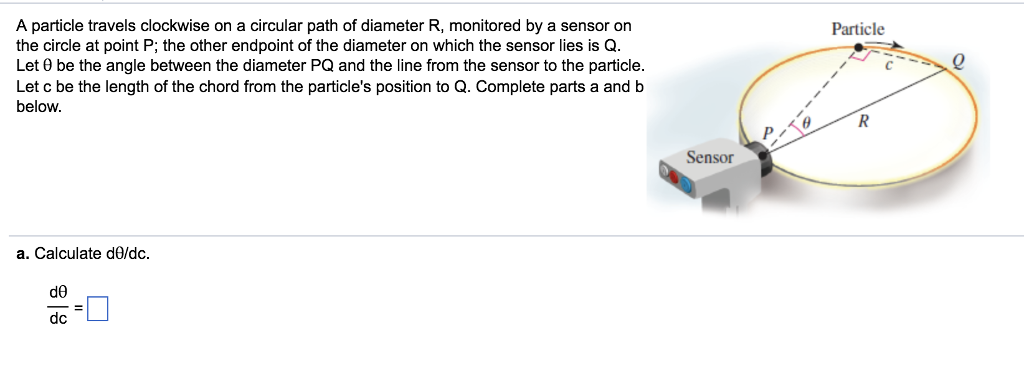 Solved A particle travels clockwise on a circular path of | Chegg.com