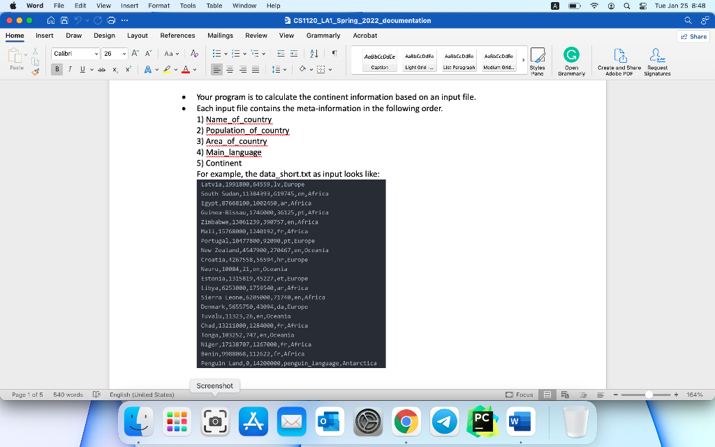 Solved Word File Edit View Insert Format Tools Table Window | Chegg.com