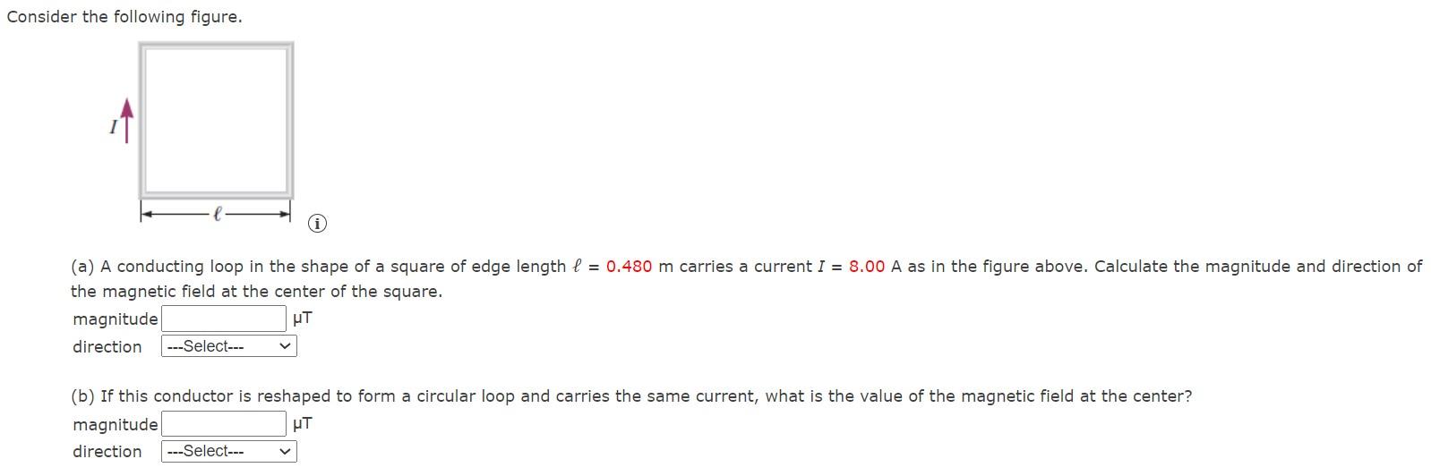 Solved Consider the following figure. (a) A conducting loop | Chegg.com
