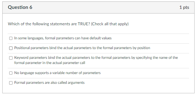 Solved Which of the following statements are TRUE? (Check | Chegg.com