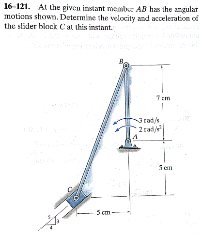 Solved 16-121. At the given instant member AB has the | Chegg.com