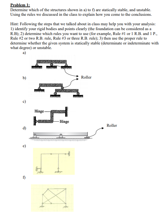 Solved Problem 1: Determine which of the structures shown in | Chegg.com