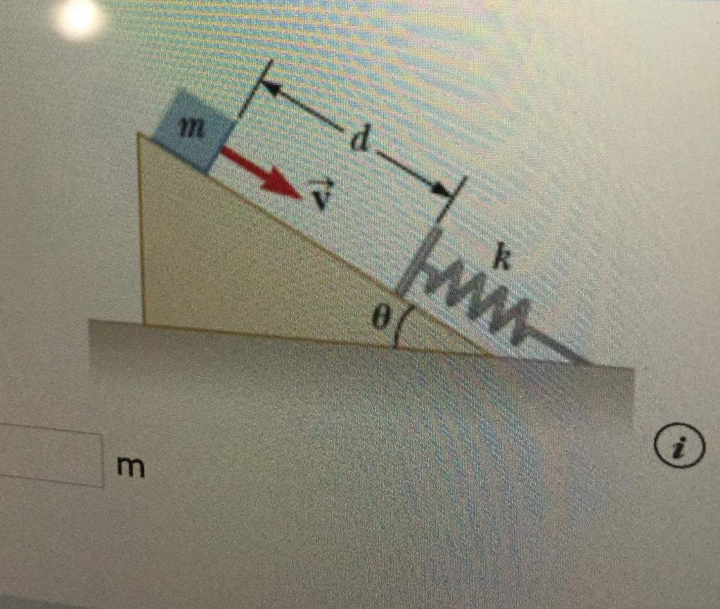 Solved A spring is attached to an inclined plane as shown in | Chegg.com