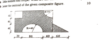 Solved Icte the centroid of the given composite figure. | Chegg.com