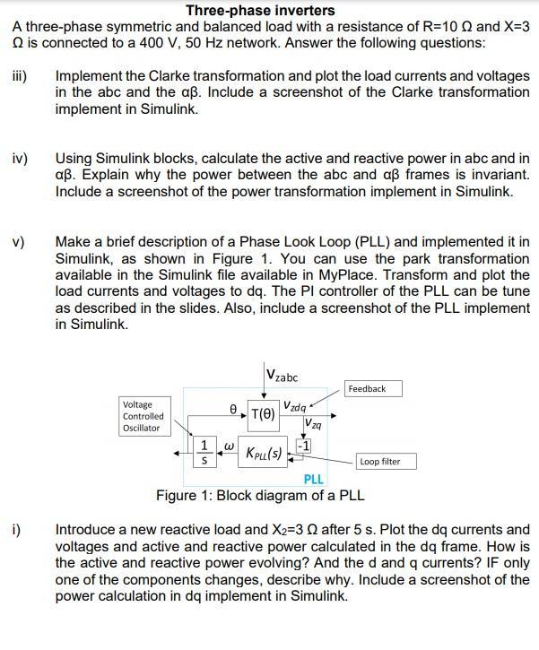 Solved Three-phase inverters A three-phase symmetric and | Chegg.com