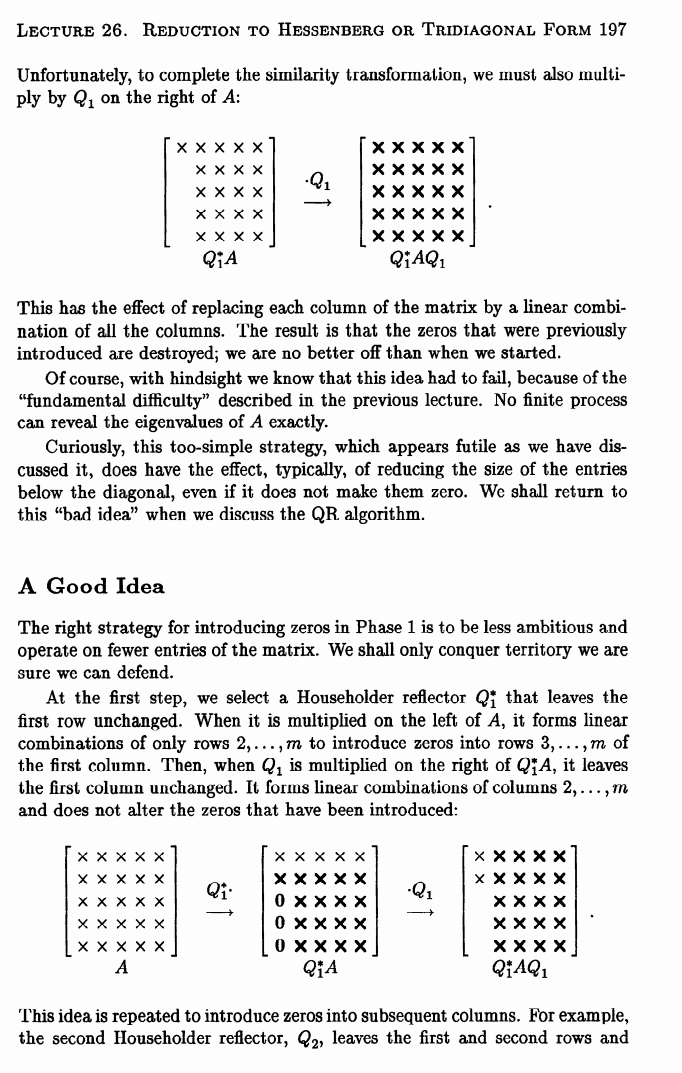 Solved Lecture 26. Reduction to Hessenberg or Tridiagonal | Chegg.com