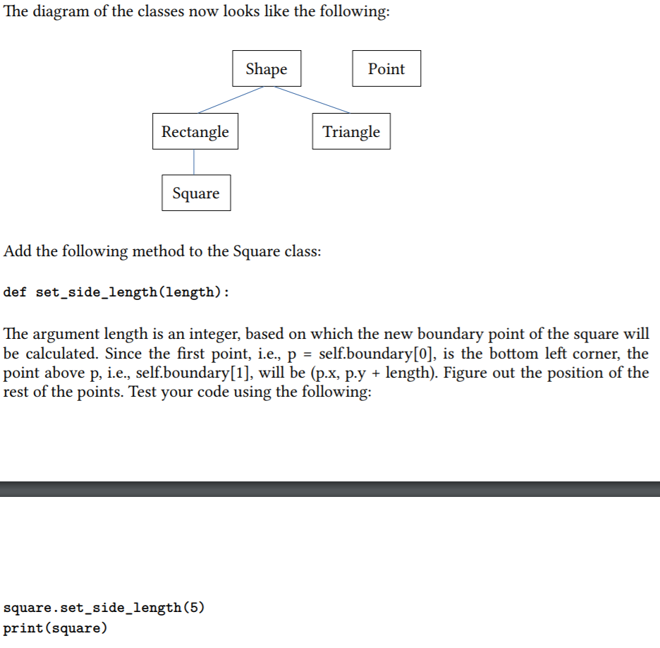 Solved The diagram of the classes now looks like the | Chegg.com