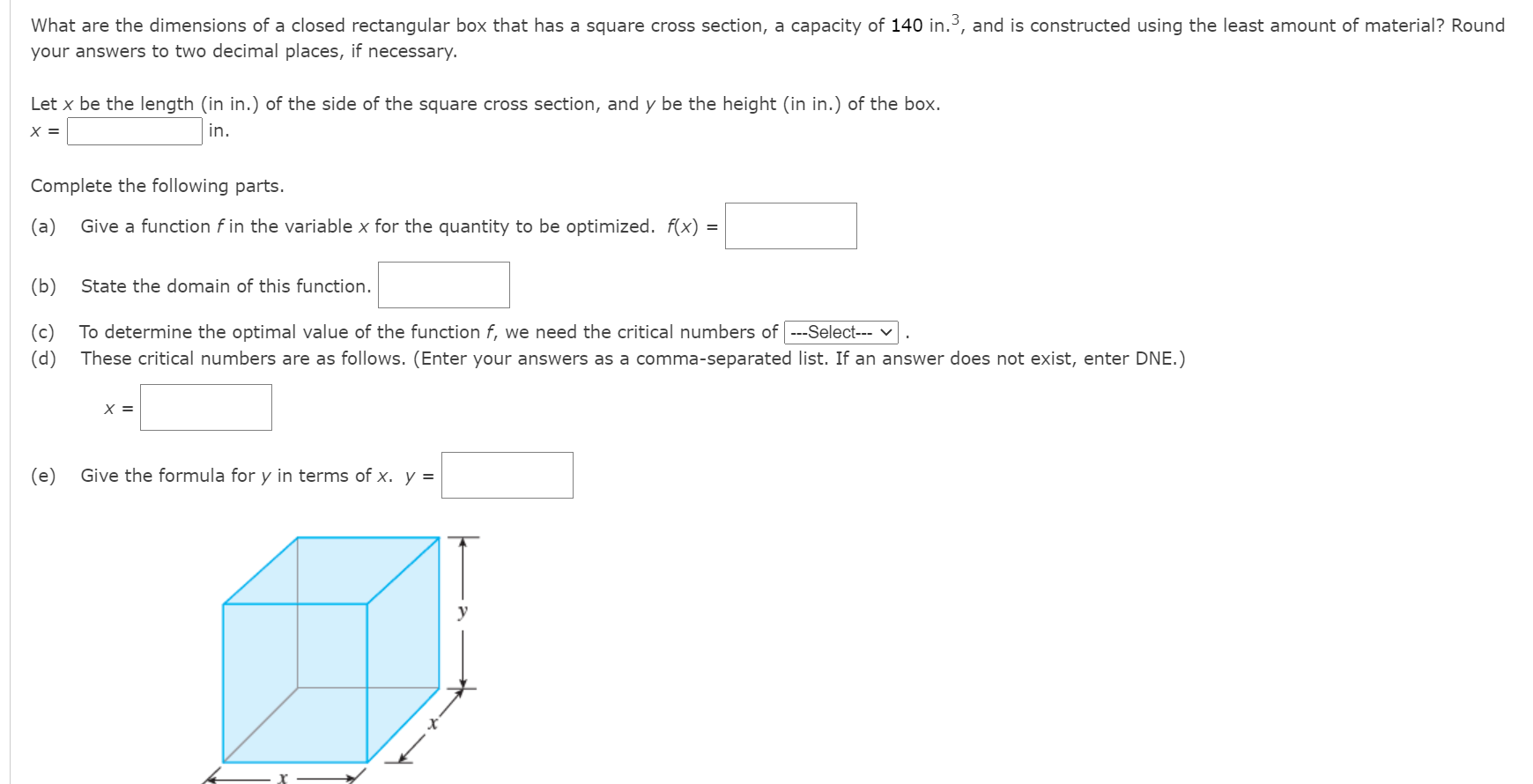 Solved What are the dimensions of a closed rectangular box | Chegg.com